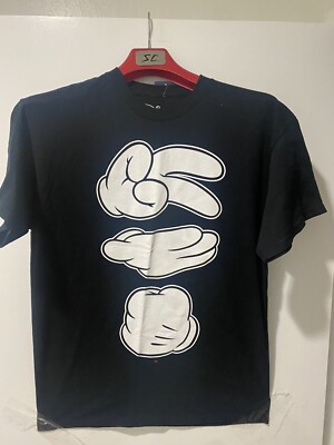 Brand New Disney Rock, Paper, Scissors Black T-shirt Size MEDIUM | eBay