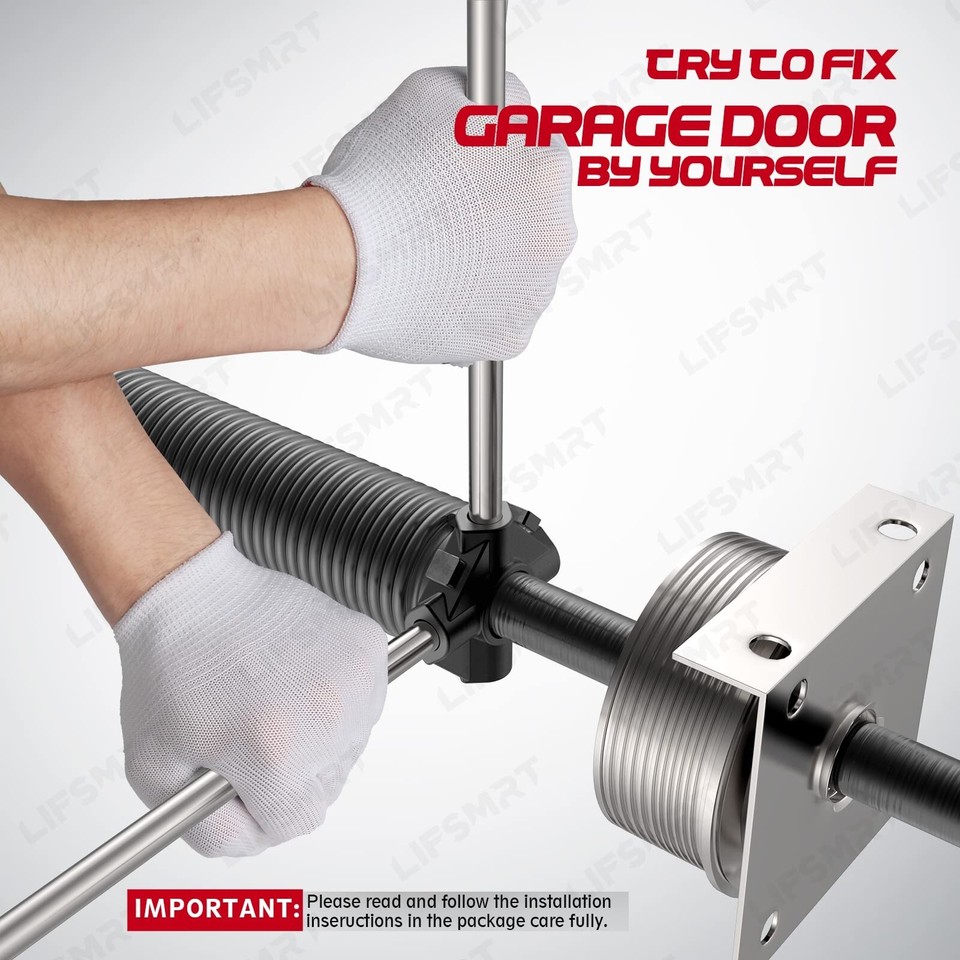 Pair of 2" Garage Door Torsion Springs Replacement Set with Winding ...