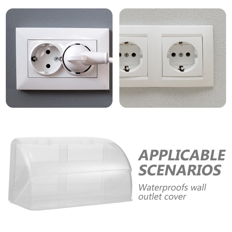 Transparent Waterproof Wall Socket Cover - Outdoor Protective Plug ...