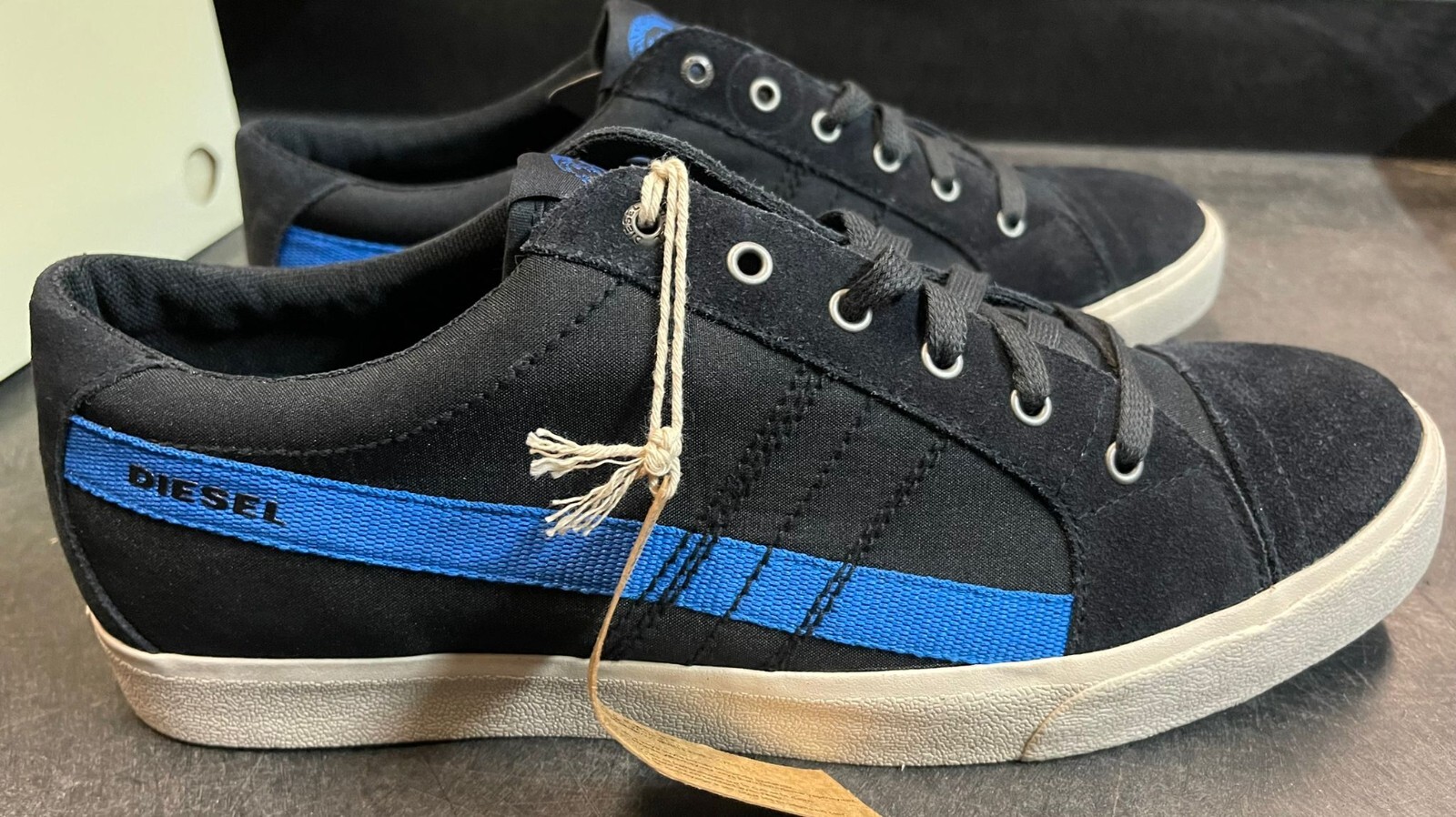 Men Diesel Casual Shoes D-String Low Anthracite/Nautical Y01107 P0956 ...