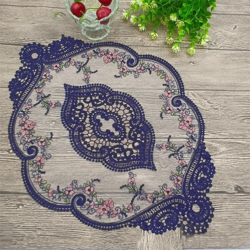 Elegant Embroidered Lace Round Table Cover for Wedding Party Decoration ...