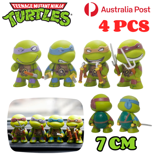 4PCS Ninja Turtles Car Dashboard Ornament Head Shaking Interior ...