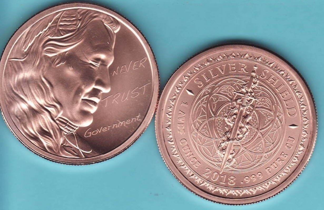 CHIEF REGRET 1 oz. Copper Round MINI MINTAGE #90 Silver Shield 2018 | eBay