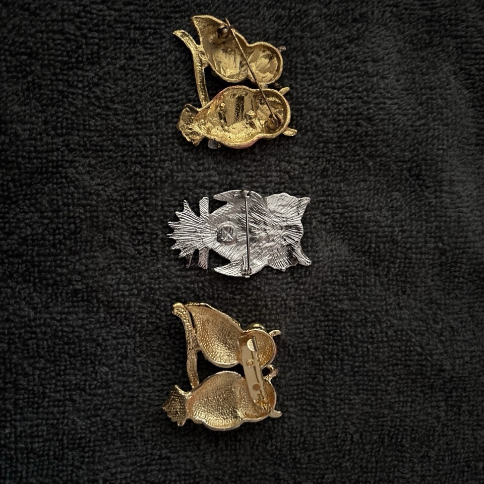 3 Peice Bundle Owl Brooch Pin Set | eBay UK