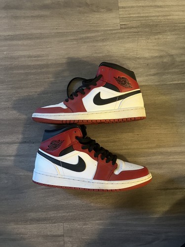 Nike Air Jordan 1 Mid 'Chicago' Red / White / Black Mens U.S. Size 9 | eBay