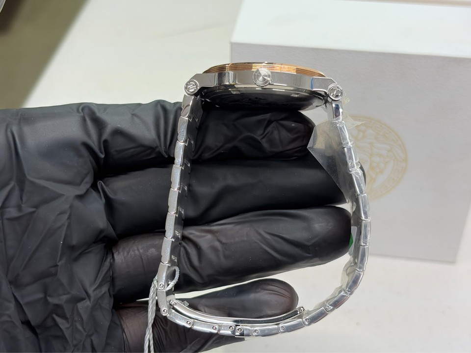 Versace VEVI00923 Men's Rose Gold / Silver Two Tone Stainless Steel ...