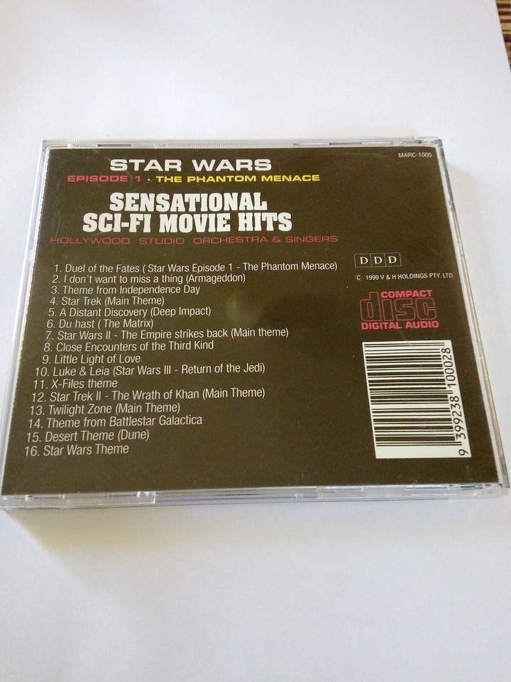 Sensational Sci-Fi Movie Hits - Hollywood Studio CD. Star WARS, The ...