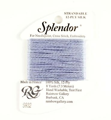 SPLENDOR SILK #S932 Lt. Blue Violet Needlepoint Stitching Thread ...