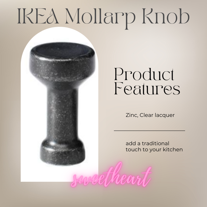 IKEA Mollarp Knob Black 2 Pack 102.730.90 for sale online | eBay