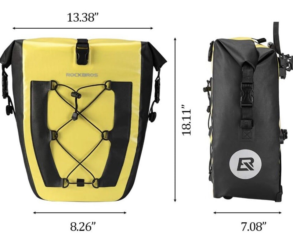 ROCKBROS Bike Panniers Waterproof Rear Rack Bag Max 30L | eBay