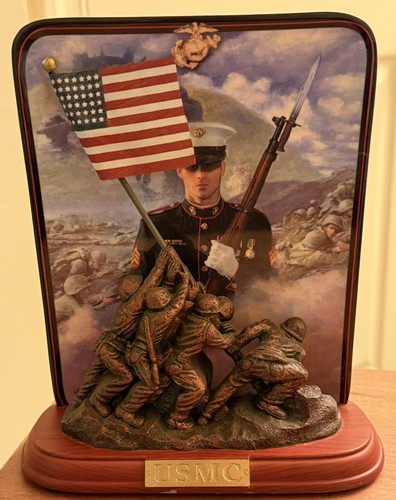Vintage Bradford Exchange Iwo Jima Collectors Plate Statue Limited ...