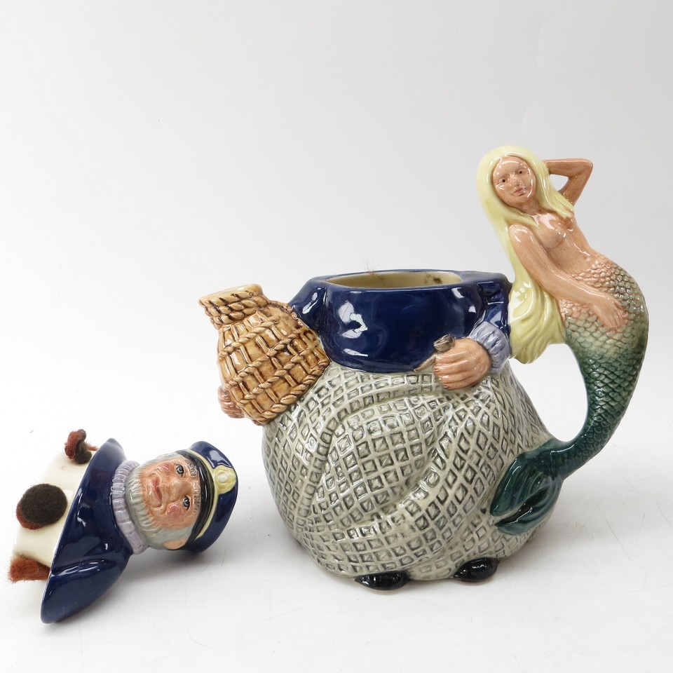 ROYAL DOULTON TEAPOT SEA CAPTAIN OLD SALT with MERMAID HANDLE D6818 | eBay