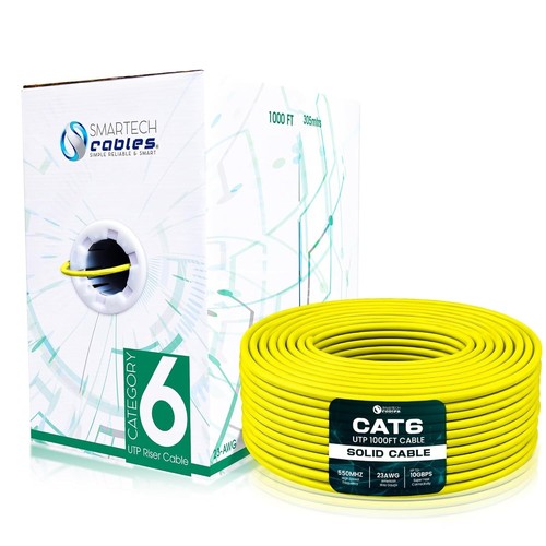 SmarTech Cables CAT 6 Cable 1000ft (Riser) UTP CMR | eBay