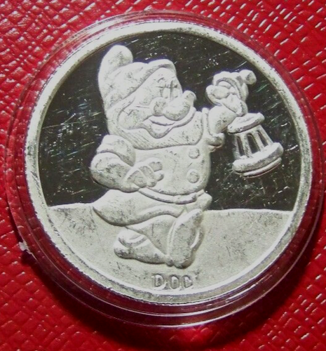 Disney 50th Anniversary Snow White Seven Dwarfs "DOC" Coin 1 Troy oz ...