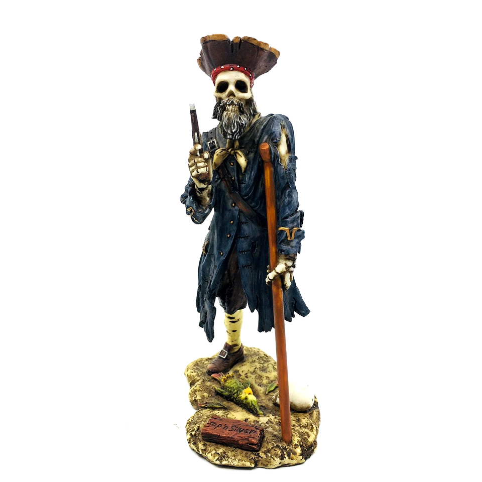 Skeleton The Pirate Captain John Silver Figurine | Summit Skeleton ...