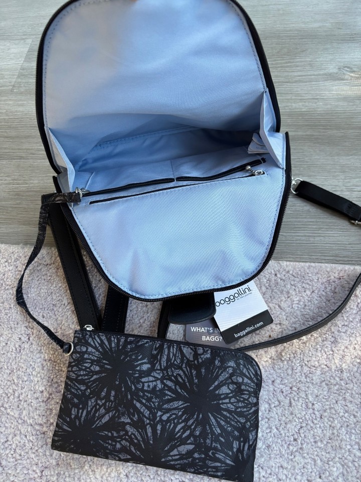 Baggallini Metro Convertible Backpack with RFID Wristlet | eBay
