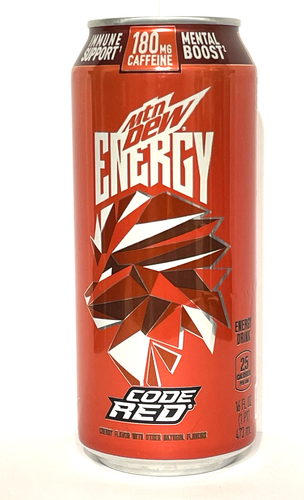 Mountain Dew Energy Drink Code Red 16oz Can 2023 Discontinued Limited ...