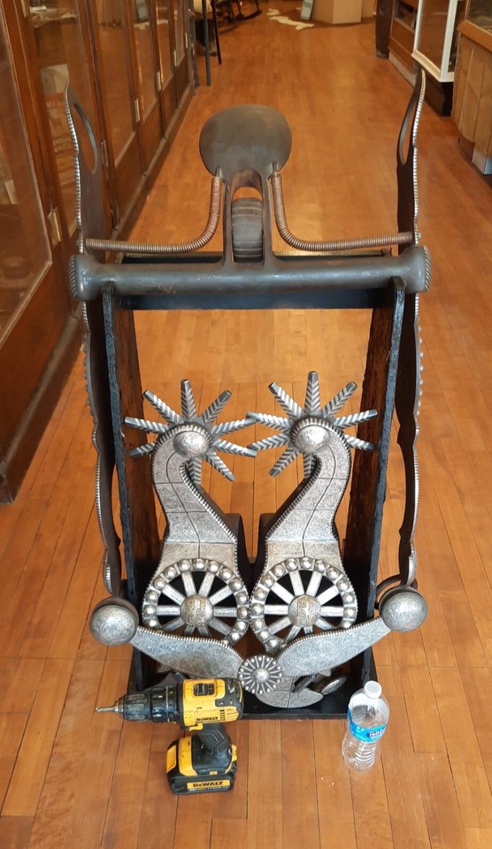 Original LES VOGTS SPURS Marked Engraved SPURS+BIT HUGE STORE DISPLAY ...