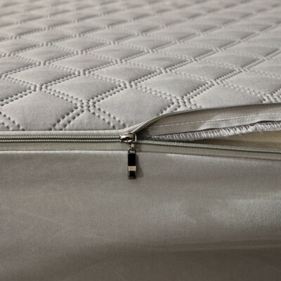 Waterproof Mattress Cover Zipper Queen Full Quilted Dust Fitted Sheet ...