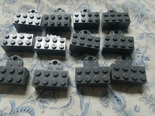 New 12 Pack Lego Gray Magnet Brick Mini-figure Stand Figure Display ...