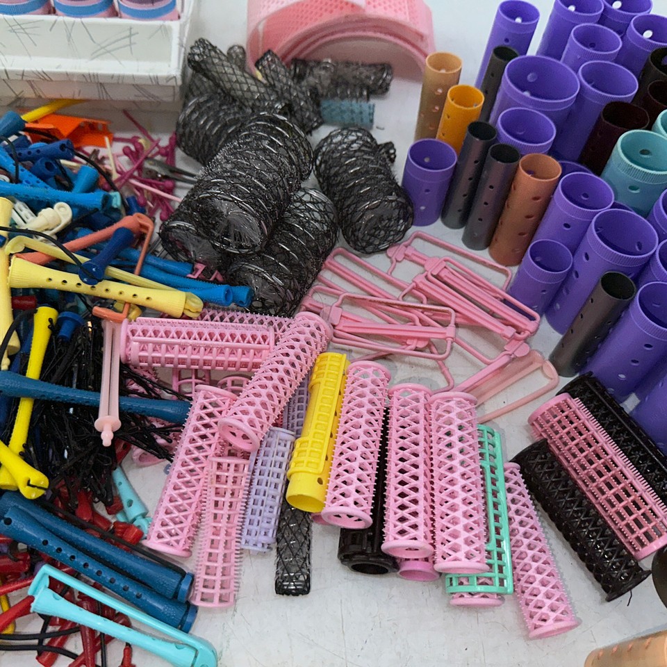 Vintage Plastic & Wire Hair Curlers Hair Rollers Perm Rods Etc See ...