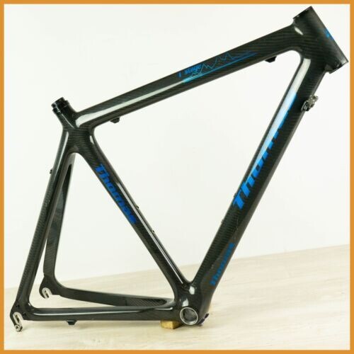 CARBON FIBER 700c FRAME ROAD BIKE BICYCLE 55 56 LIGHT 1" 90S black ITA ...