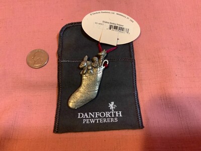 Danforth Pewterers, Ltd Christmas Stocking Ornament 02-0557 | eBay