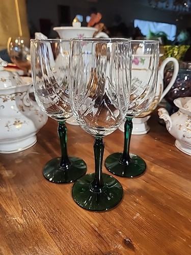 4 Vintage Lenox Crystal Stemware Barware Wine Glass Dual Swag Pattern ...