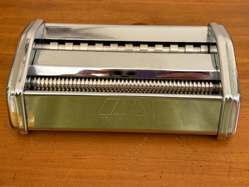 VTG MARCATO Atlas 150 Pasta Machine + Capelli D’Angelo 1mm Attachment ...