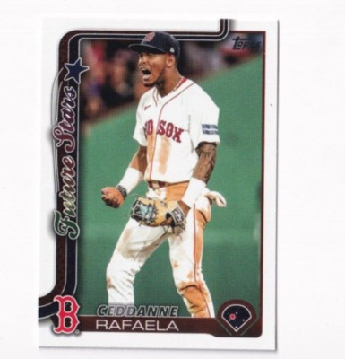 (8) Ceddanne Rafaela 2025 TOPPS SERIES 1 FUTURE STARS CARD LOT #148 RED ...