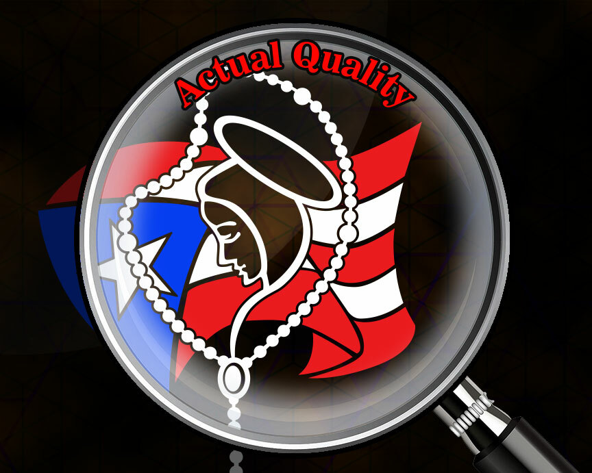 Puerto Rico Flag Catholic Rosary Beads 6.5"H Mother Mary Vinyl Car ...