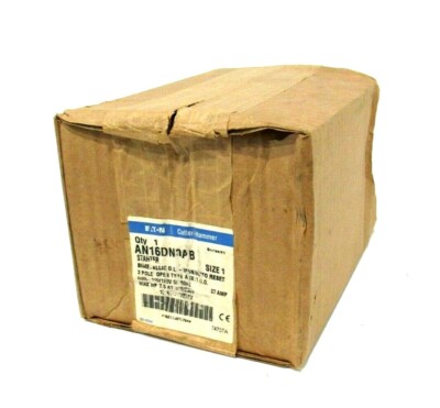 NEW EATON CUTLER HAMMER AN16DN0AB STARTER 3 POLE SIZE 1 | eBay