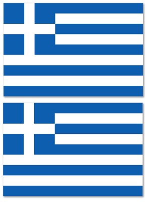 x2 Greek Greece Flag Car Truck Window Bumper Laptop Cup Vinyl Sticker ...
