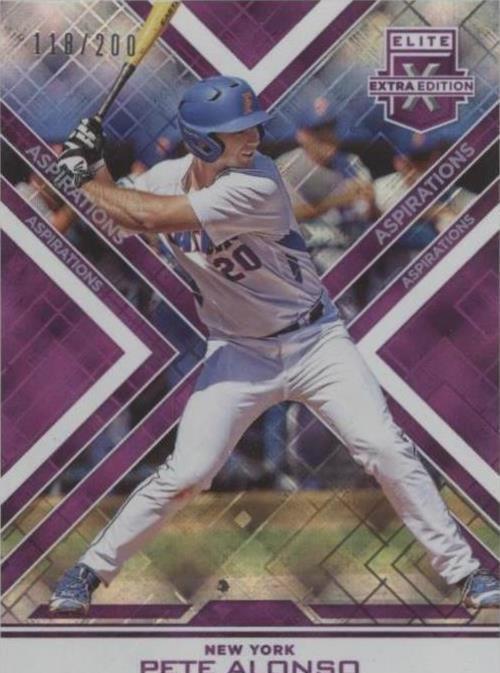 2016 Panini Elite Extra Edition - Pete Alonso #64 Aspirations Purple ...
