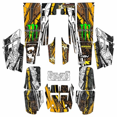 ATV Yamaha Banshee 350 set graphics - wrap decals - ATV stickers | eBay