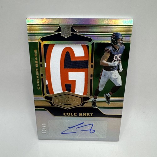 Cole Kmet 2020 Panini Plates & Patches RPA 3 Color #04/10 Bears RC SP ...