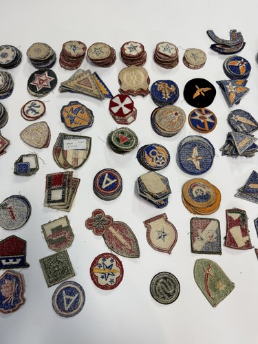 Lot Of 250 Plus WWII Army Shoulder Patches Air Force Armored Division ...