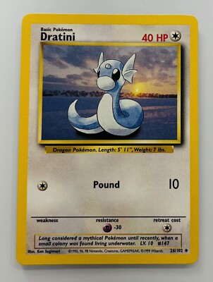 Dratini 26/102 Base Set Pokemon Card | eBay