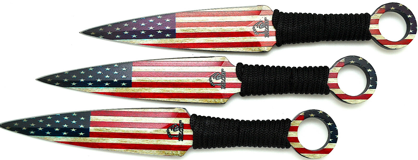 5 Pc. NEW! American Flag HUNTING Skinning Throwing KARAMBIT KNIFE ...