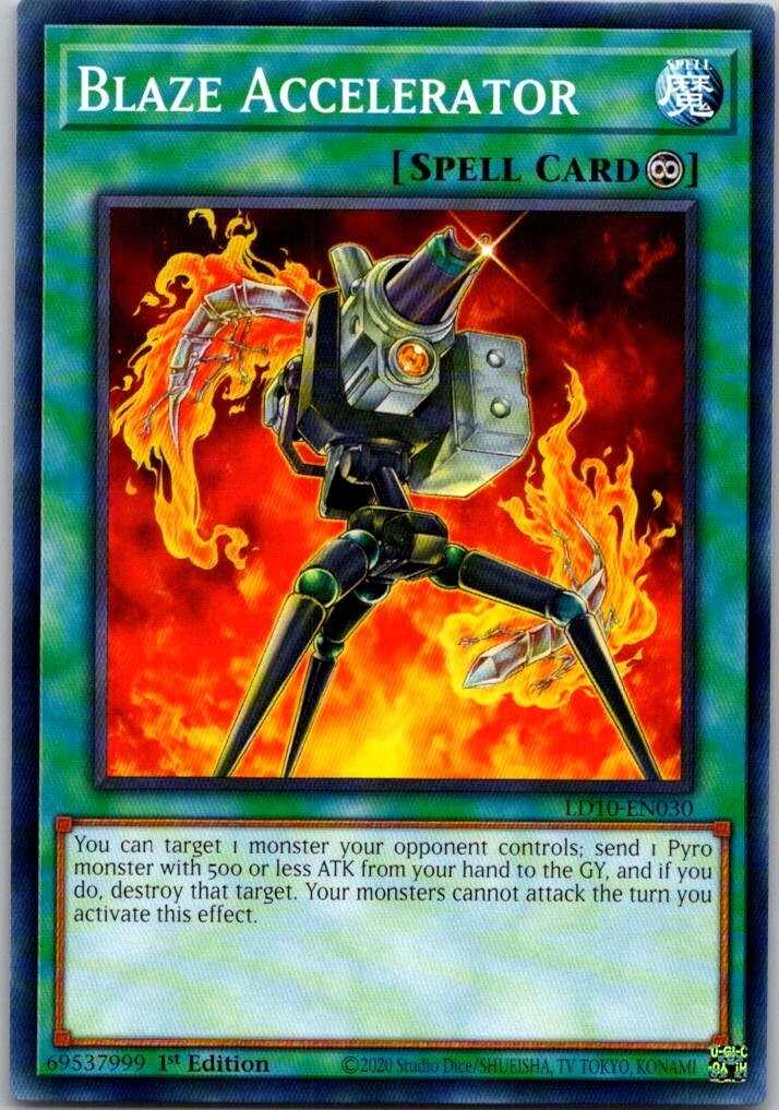 Yu-Gi-Oh Blaze Accelerator LD10-EN030 1st Ed Soulburning Volcano Yugioh ...