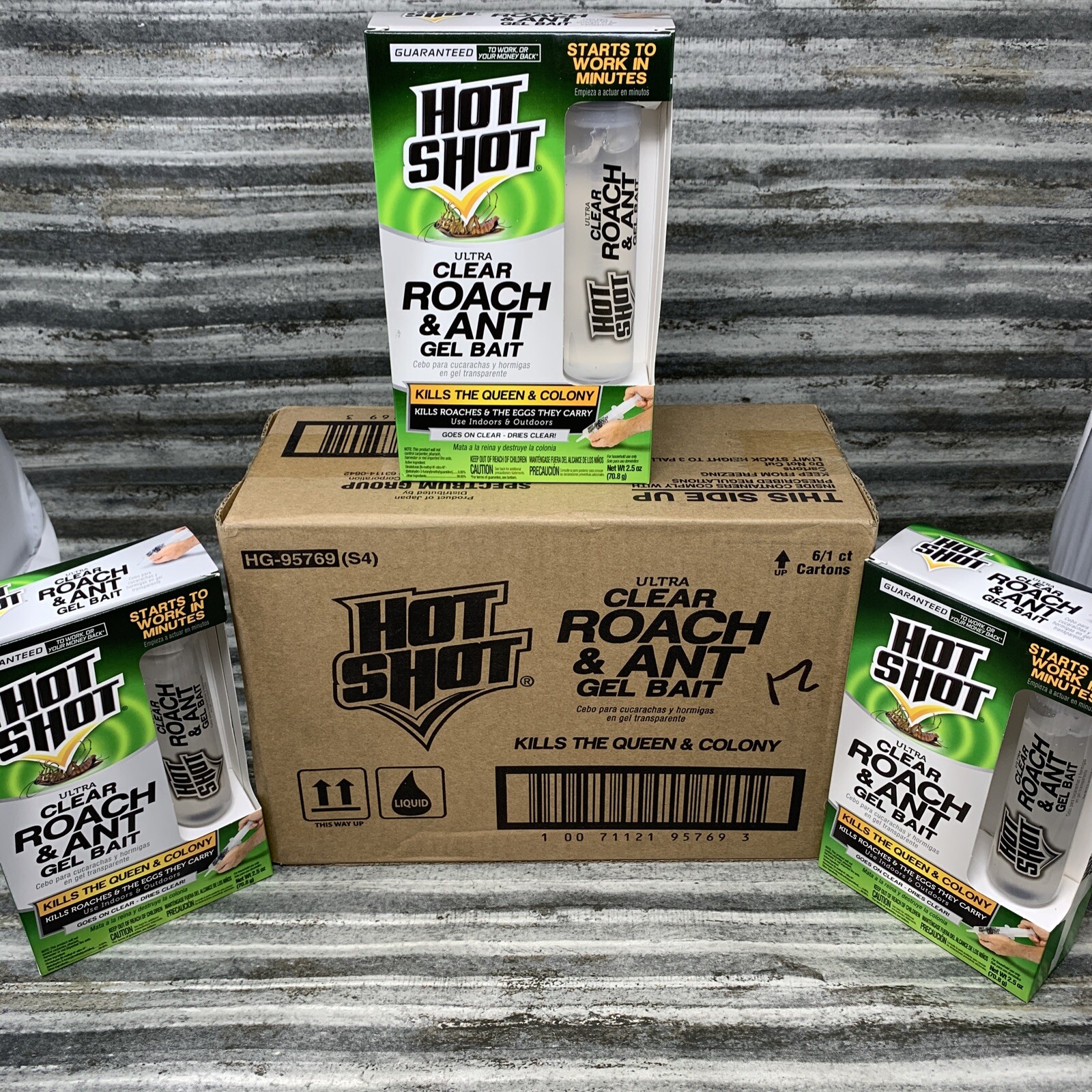 Lot of 9: Hot Shot Ultra Clear Roach & Ant Gel Bait Killer Poison Pest ...