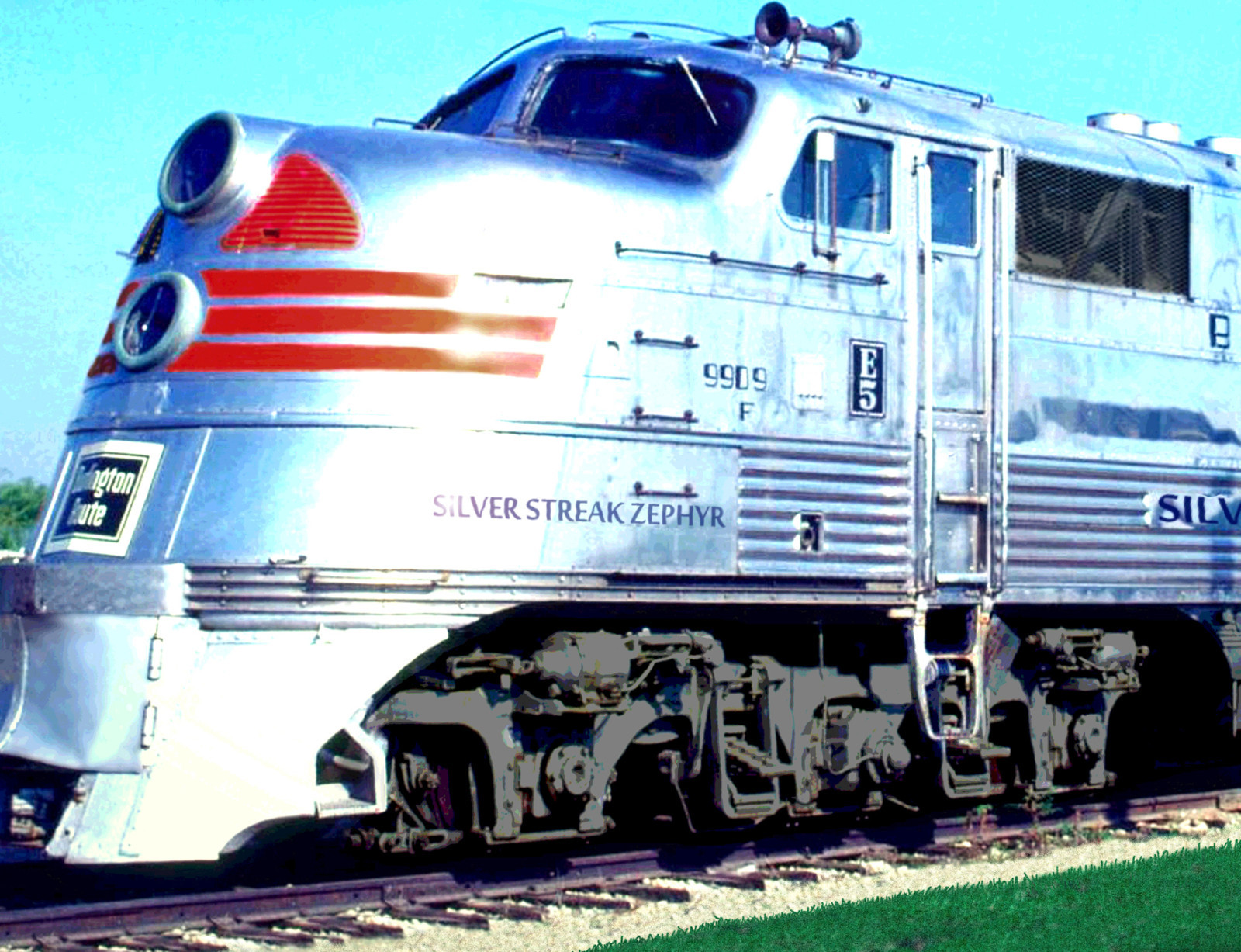 Silver Streak Zephyr Burlington Railroad Poster New Retro Train Art ...