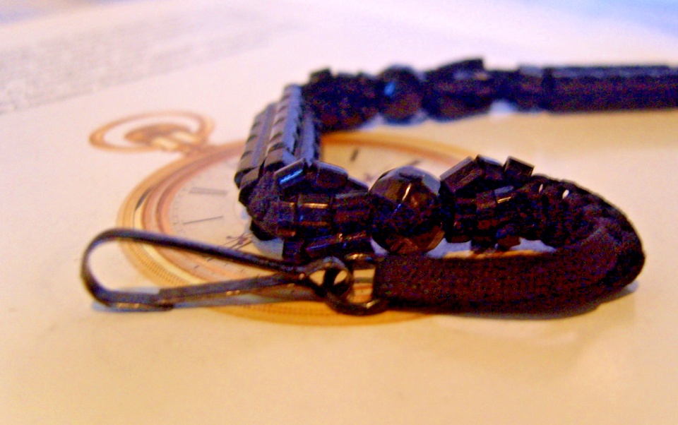 Victorian Albertina Tassel Fobs & Religious Crucifix Mourning Pocket ...