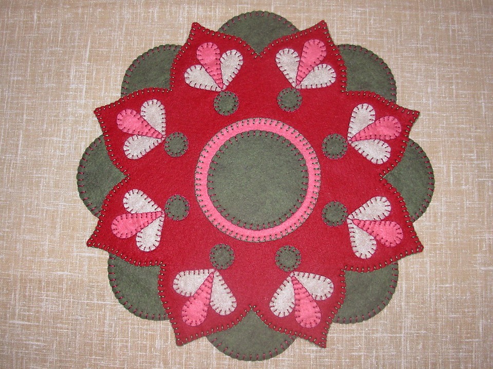 TM-01 "Thread Song" Sunset Flower Penny Rug Tablemat (Needlework ...