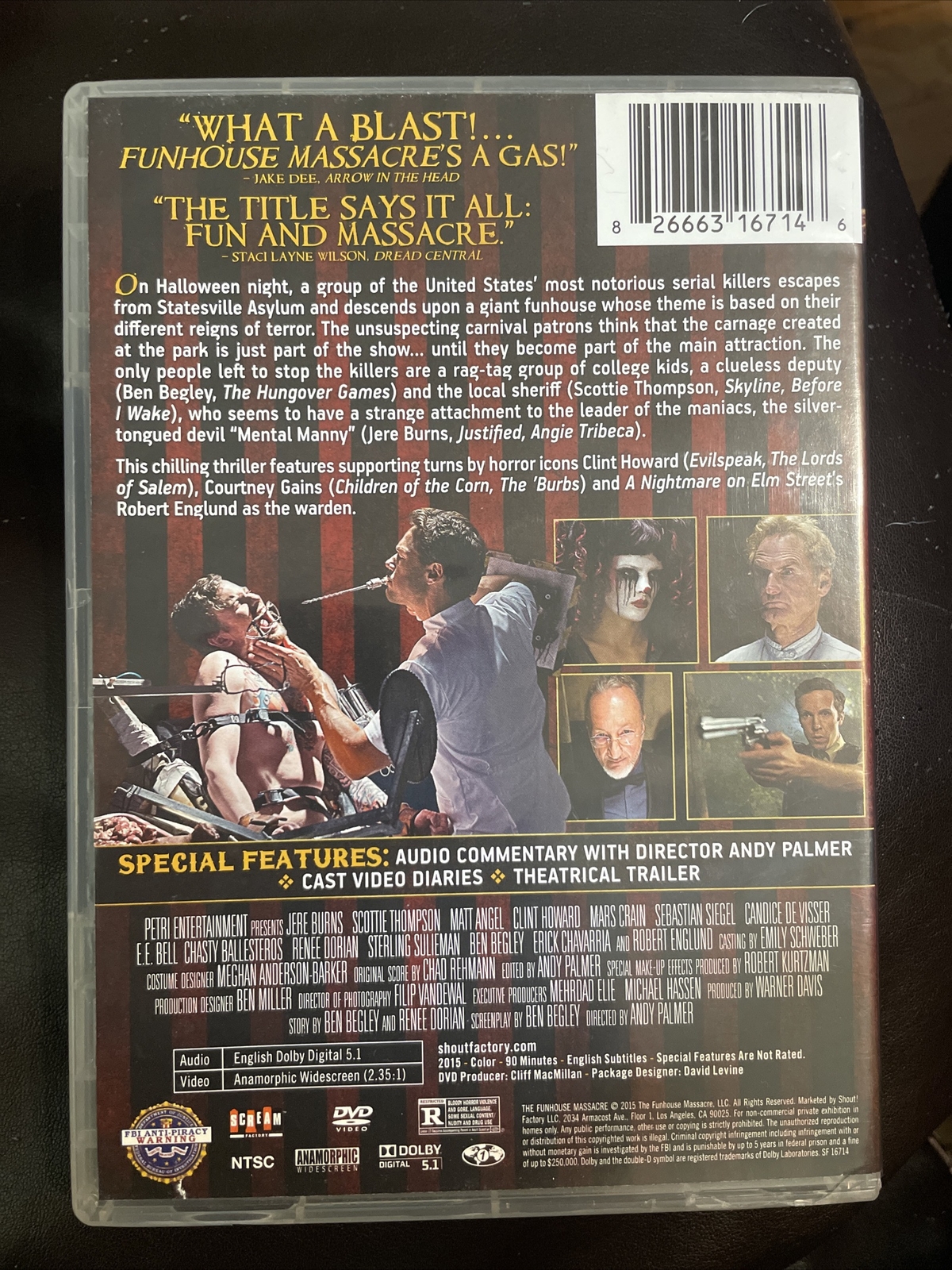 THE FUNHOUSE MASSACRE (DVD, 2015) - RATED R-WIDESCREEN-HORROR ...