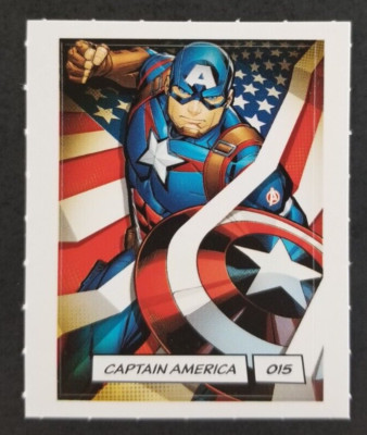 Captain America 2020 Foreign Marvel Sticker Card #15 (NM) | eBay
