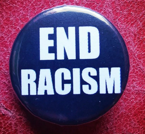 END RACISM BLACK LIVES MATTER 25MM BADGE BUTTON PIN BLM PROTEST ...