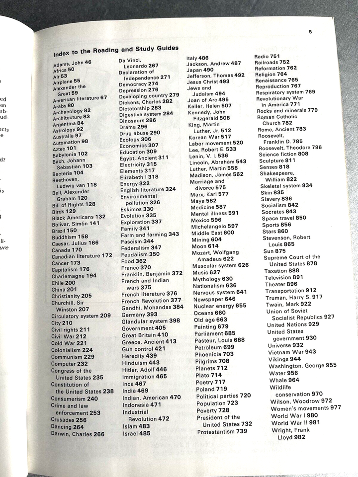 1990 Copyright World Book Encyclopedia Research Guide Index 22 | eBay