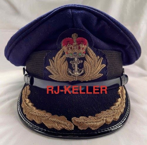 WW2 British UK Royal Navy Military Captains Officers Peak Visor Hat Cap ...