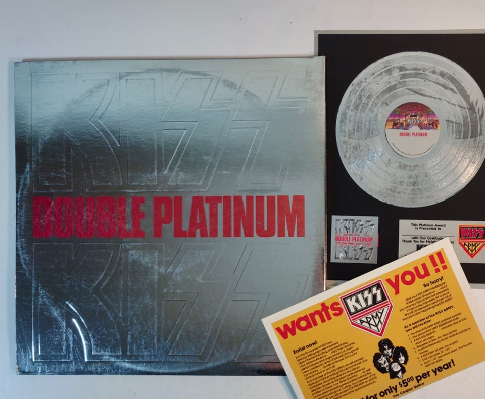 Kiss Double Platinum 2 LPs Embossed cover 2 inserts | eBay